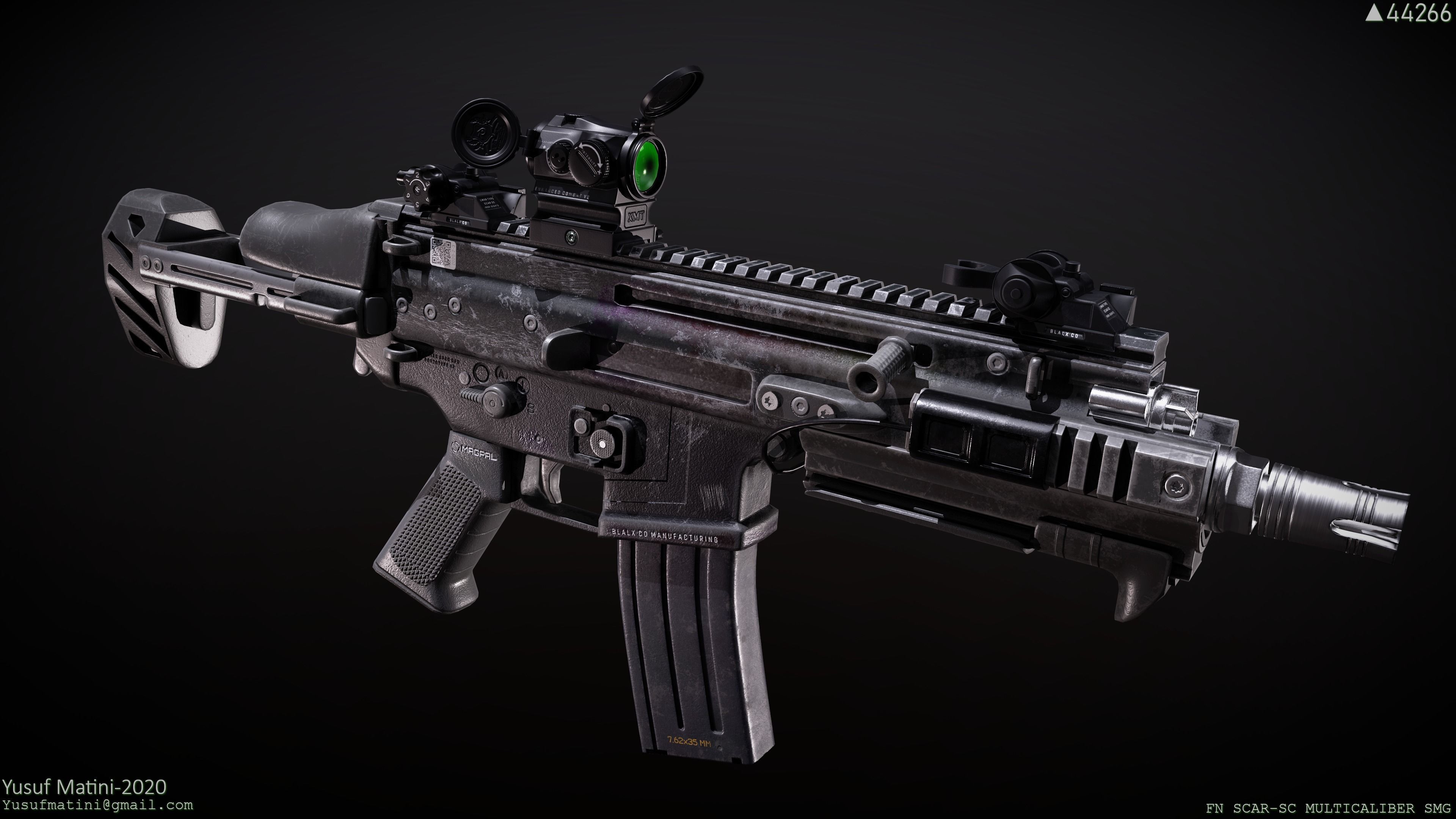 3D model FN Scar-SC SMG VR / AR / low-poly | CGTrader