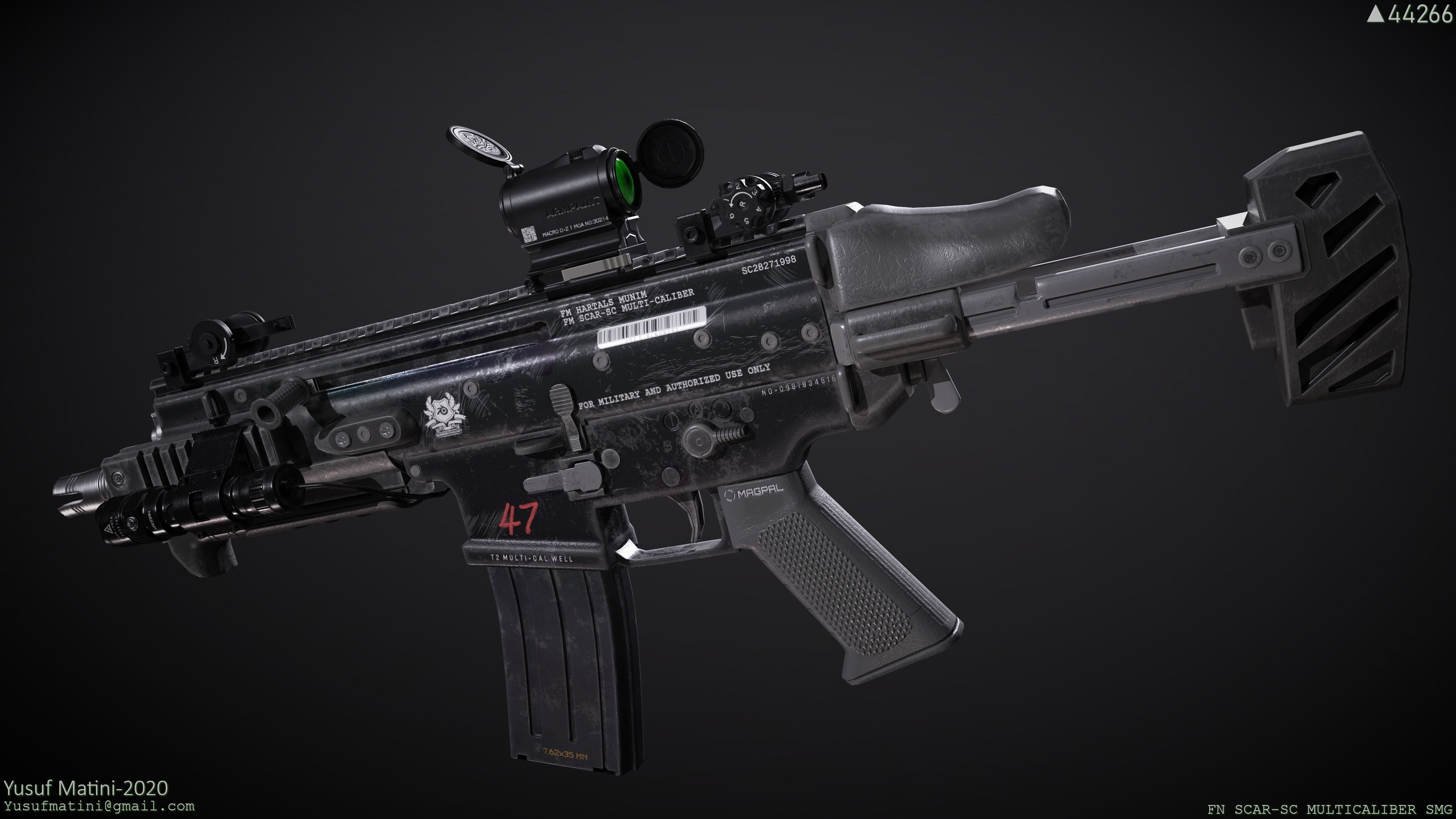 3D model FN Scar-SC SMG VR / AR / low-poly | CGTrader