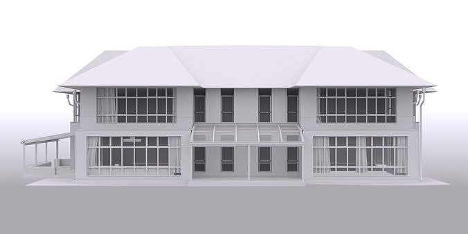 House exterior without textures free 3D model | CGTrader