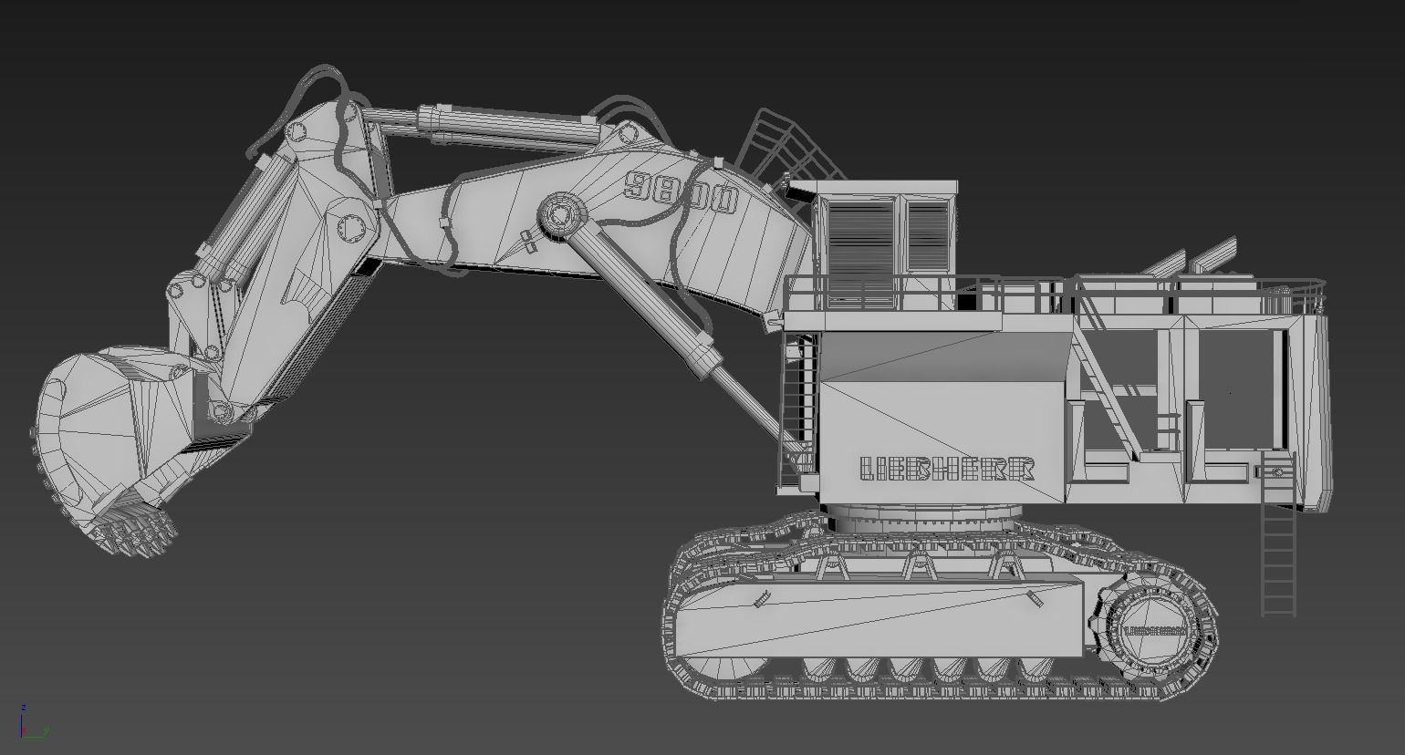 LIEBHERR R9800 3D model | CGTrader