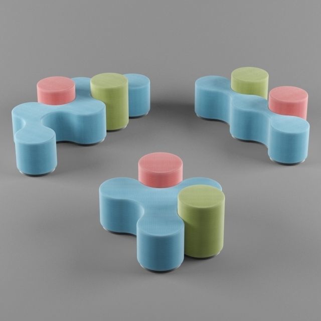 3D model Kids Sitting clusters - Modular VR / AR / low-poly | CGTrader