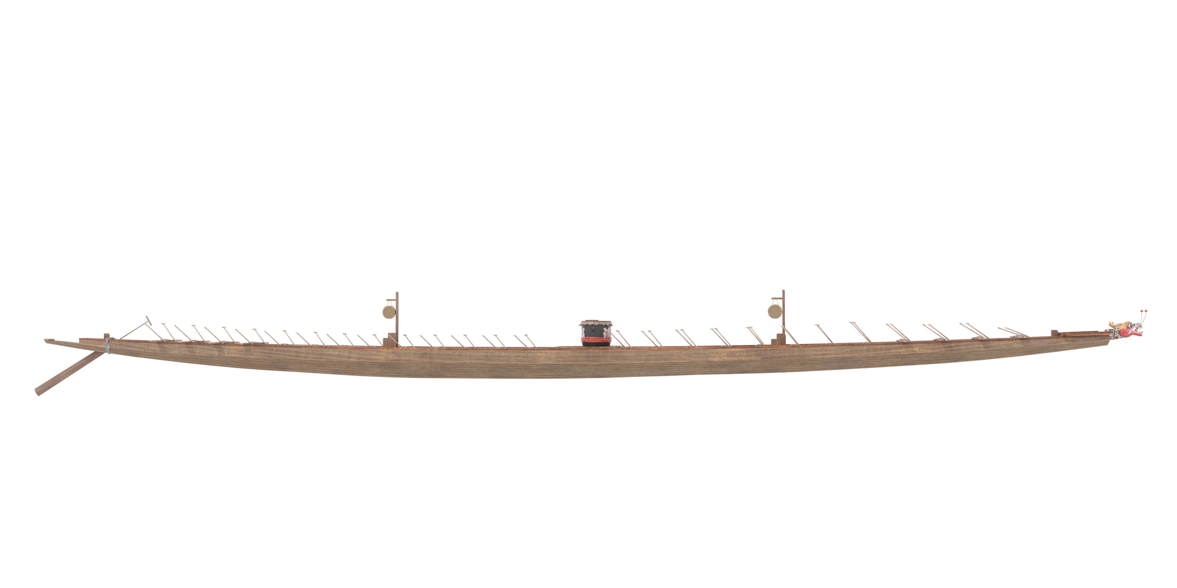 Chinese traditional wooden dragon boat 3D model | CGTrader