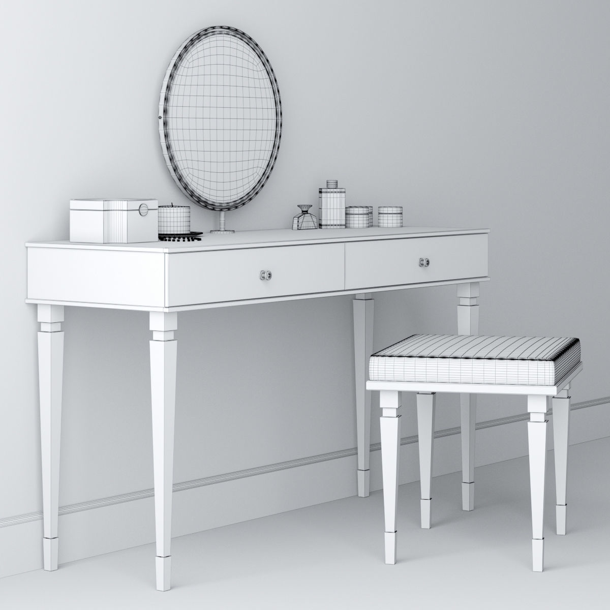 Dressing table 3D model | CGTrader