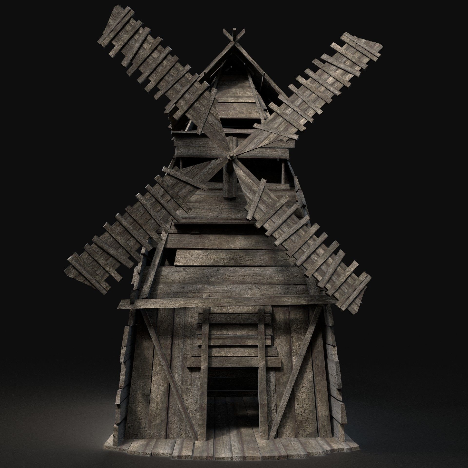 Next Gen AAA Viking Wooden Enterable Fantasy Windmill free VR / AR ...