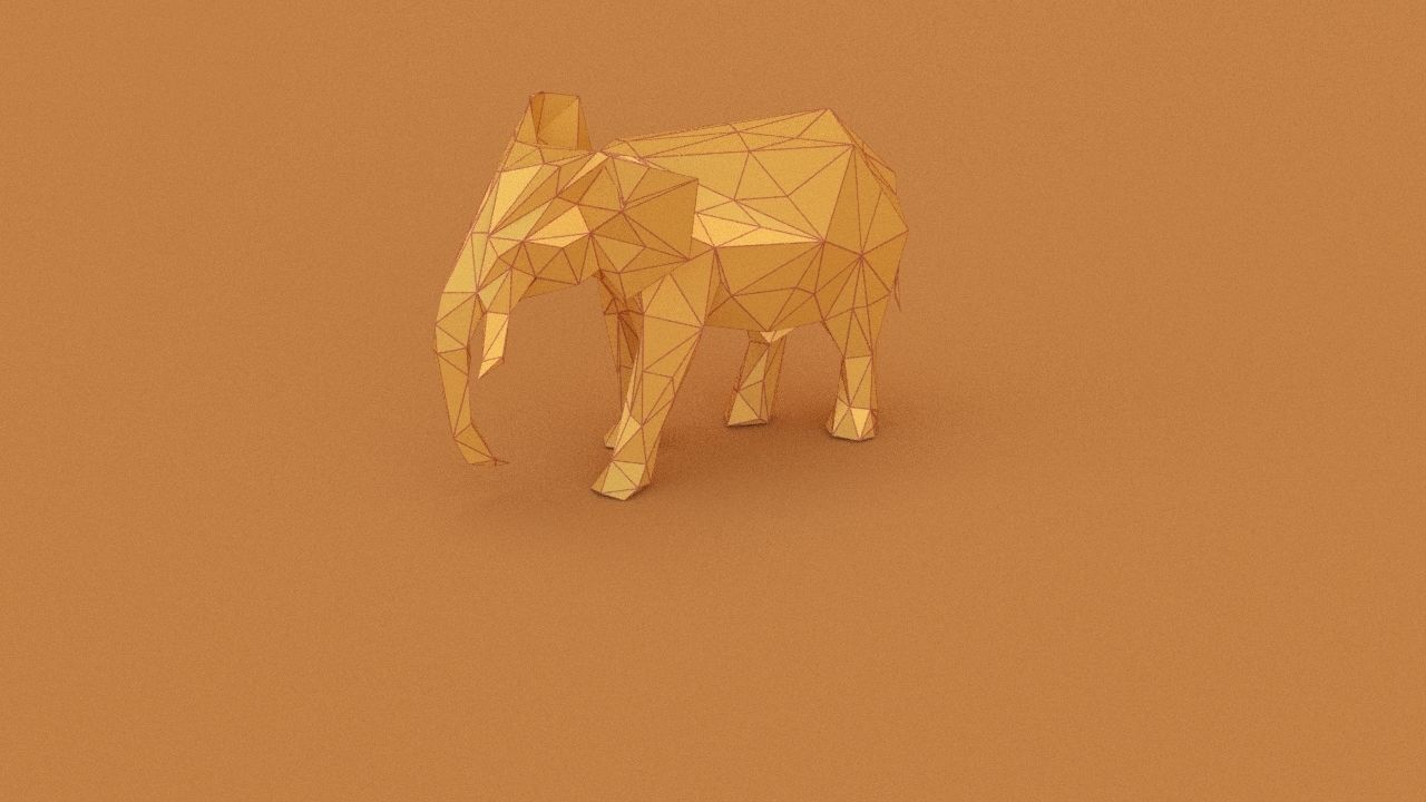 elephant papercraft 3D print Low-poly 3D model 3D model | CGTrader