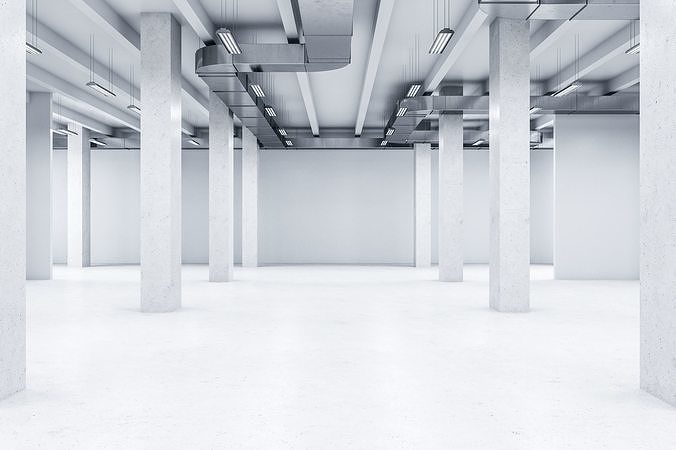 ventilation and column 3D model | CGTrader