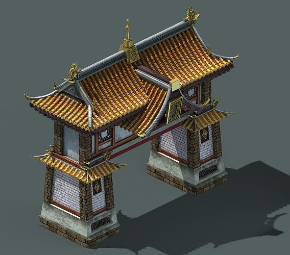 Capital city planning - city gate 3D model | CGTrader