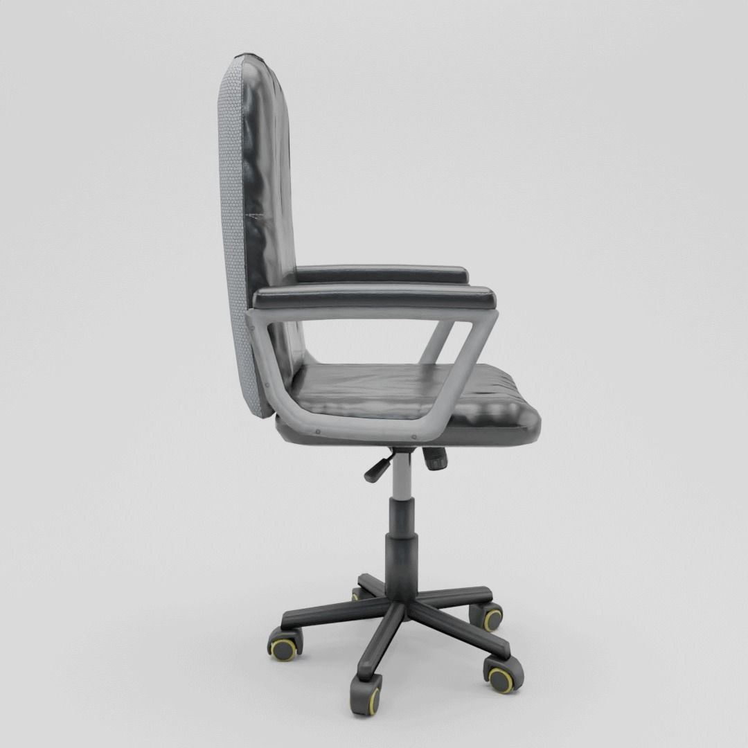 Low Poly PBR - Office Chair Black free VR / AR / low-poly 3D model ...