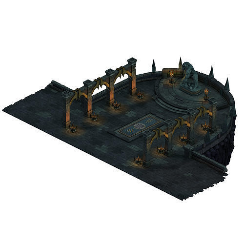 The werewolf palace - boss center altar 3D model | CGTrader