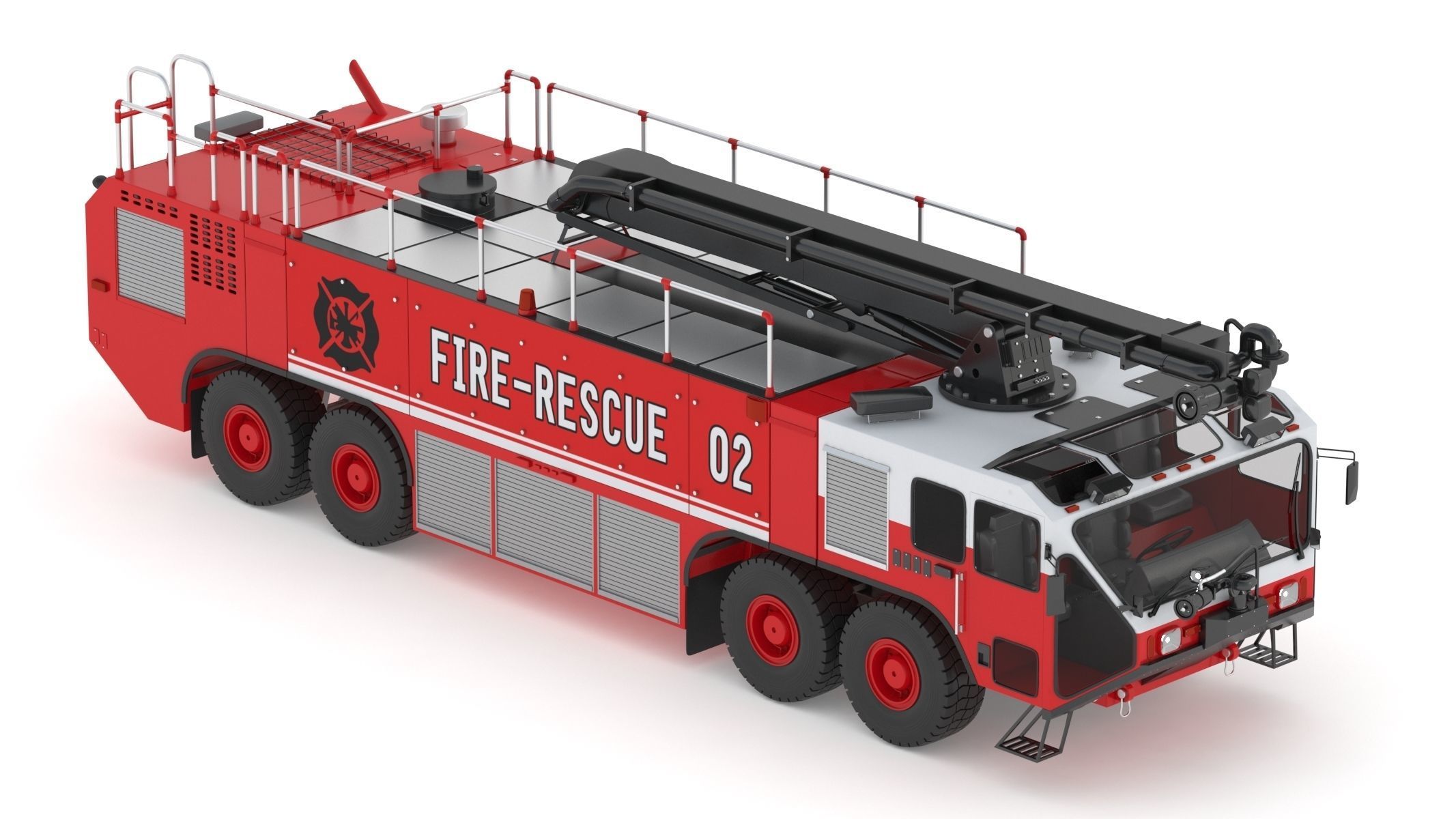 Fire Rescue Truck 02 3D model | CGTrader