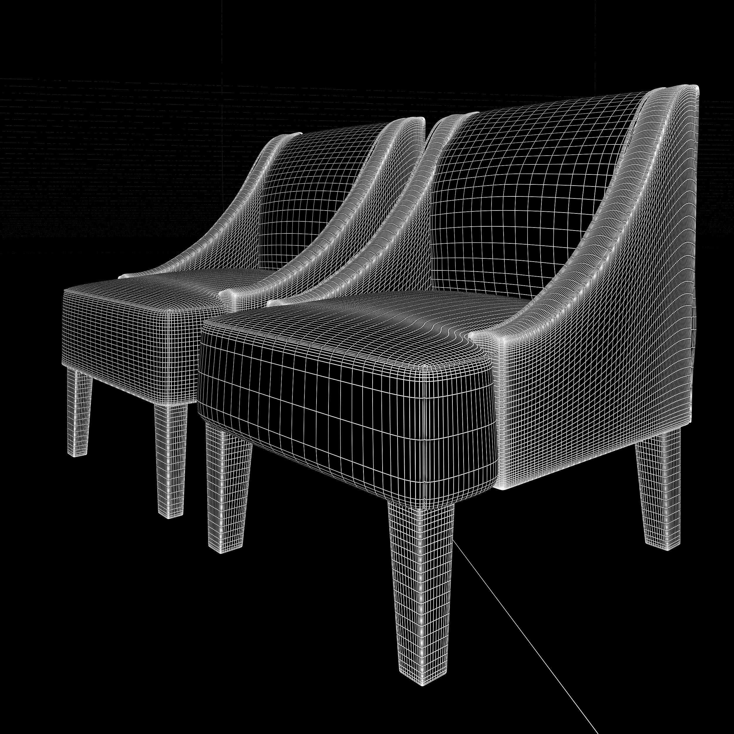 color full rexin chairs render ready vray 3D model | CGTrader