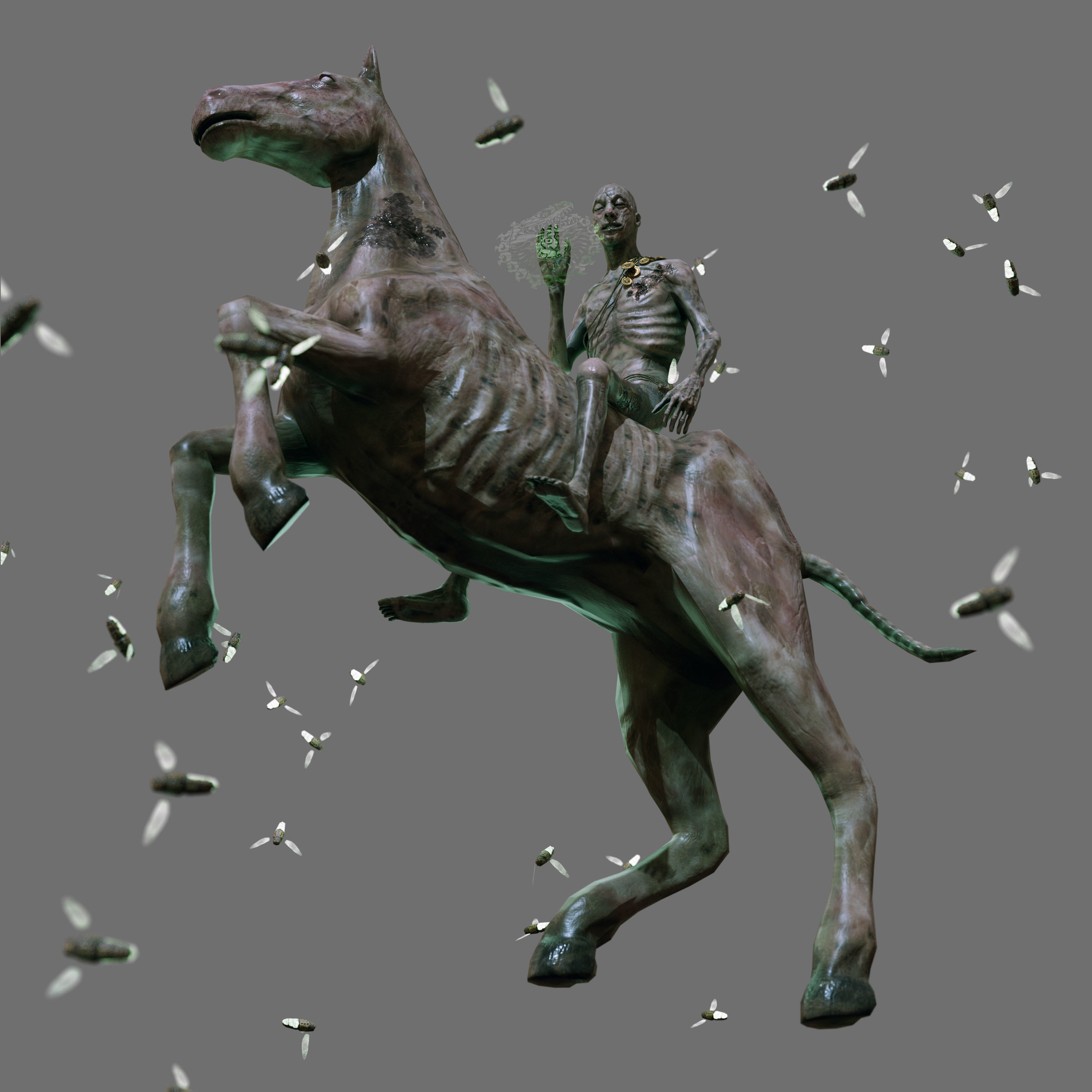 3D model Zombie Horse and Rider VR / AR / low-poly | CGTrader