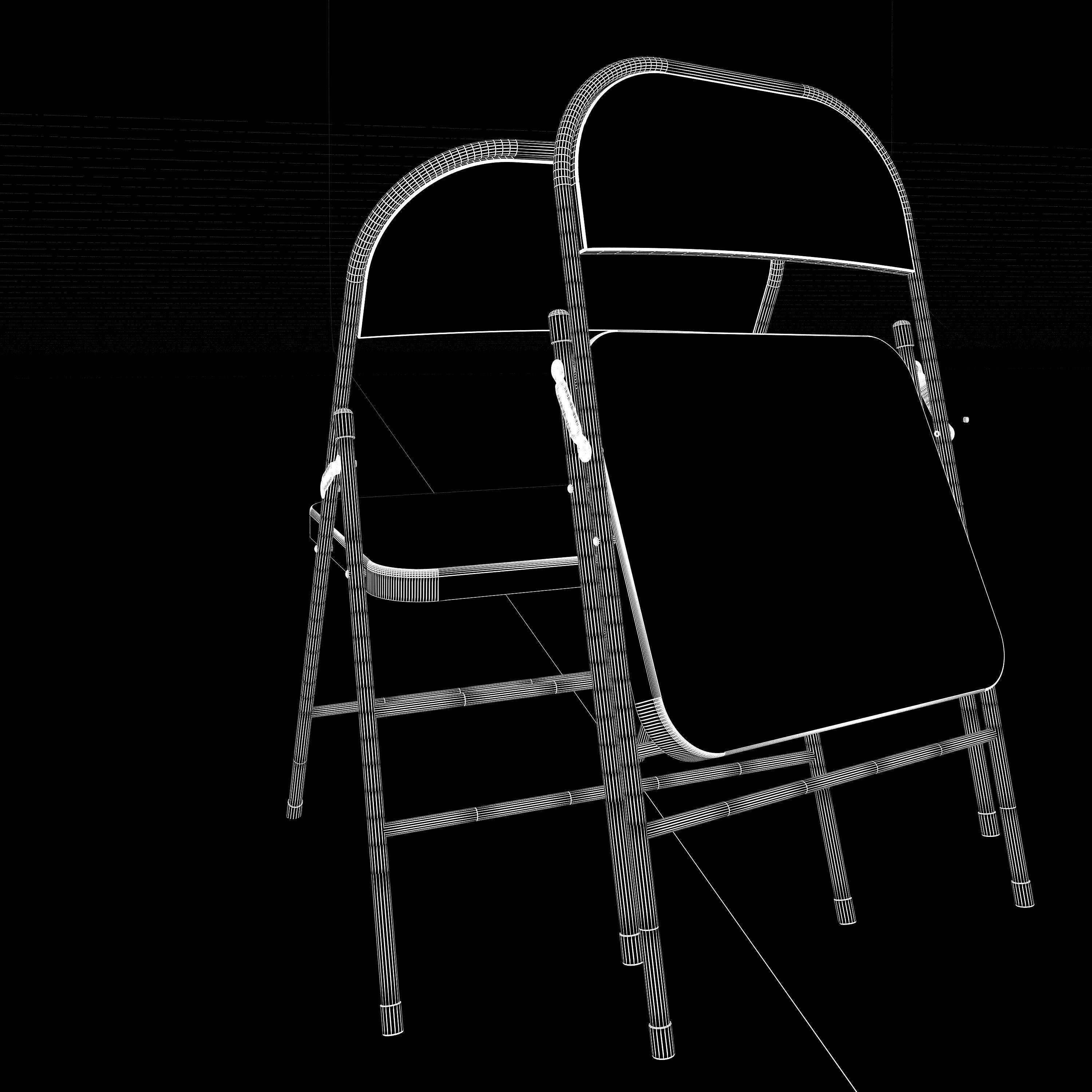 002vintage foldingchair metal render ready vray free 3D model | CGTrader