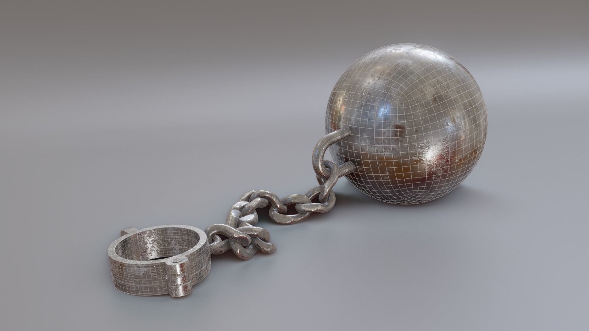 Ball and Chains 3D model | CGTrader