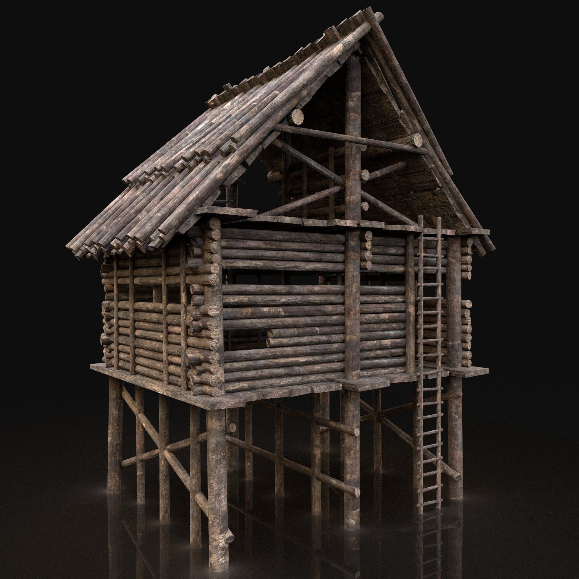 NEXT GEN AAA Forest Wooden Watchtower House Scouttower Log Cabin free ...