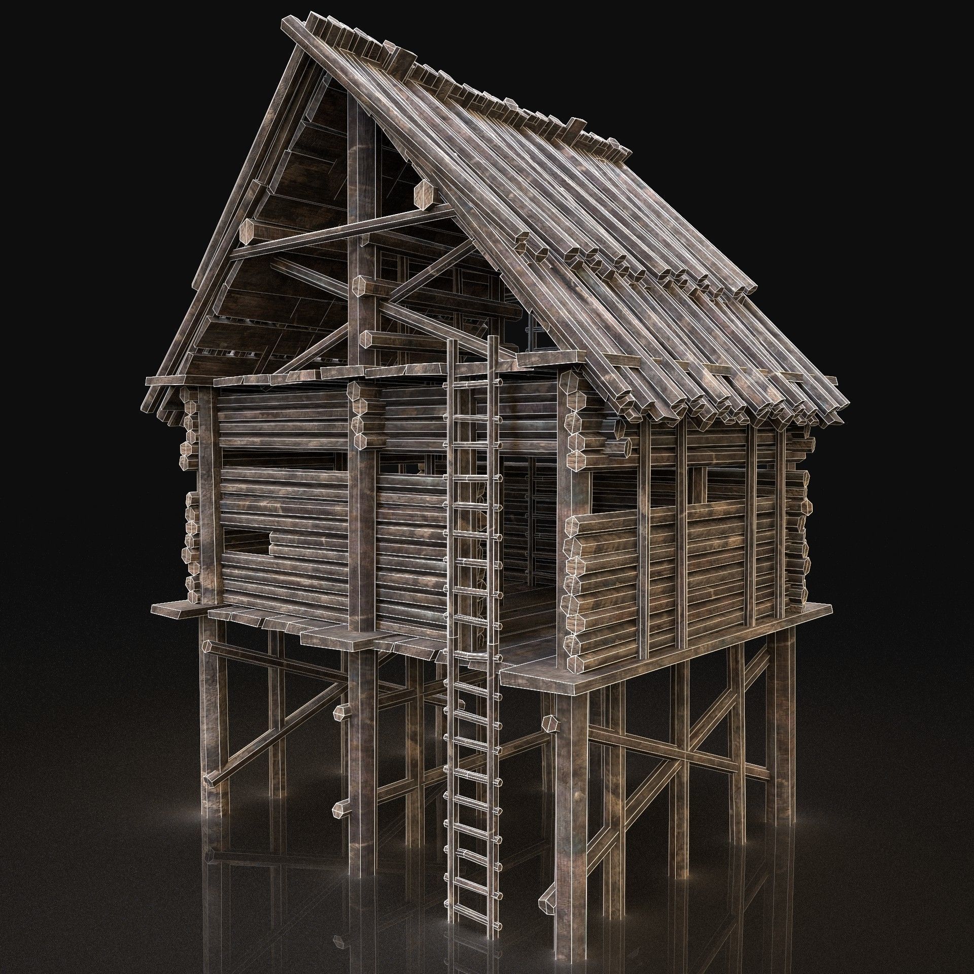 NEXT GEN AAA Forest Wooden Watchtower House Scouttower Log Cabin free ...