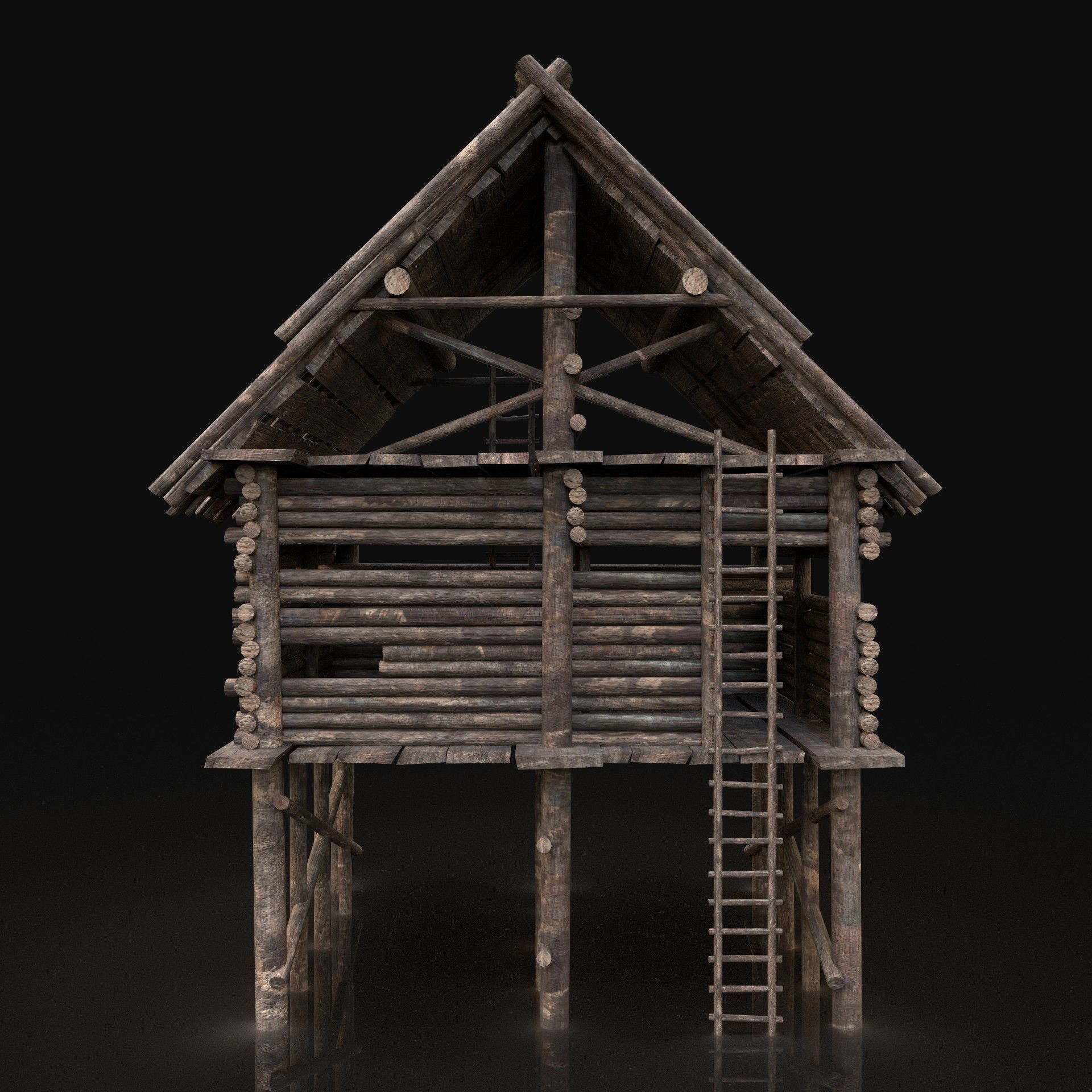 NEXT GEN AAA Forest Wooden Watchtower House Scouttower Log Cabin free ...