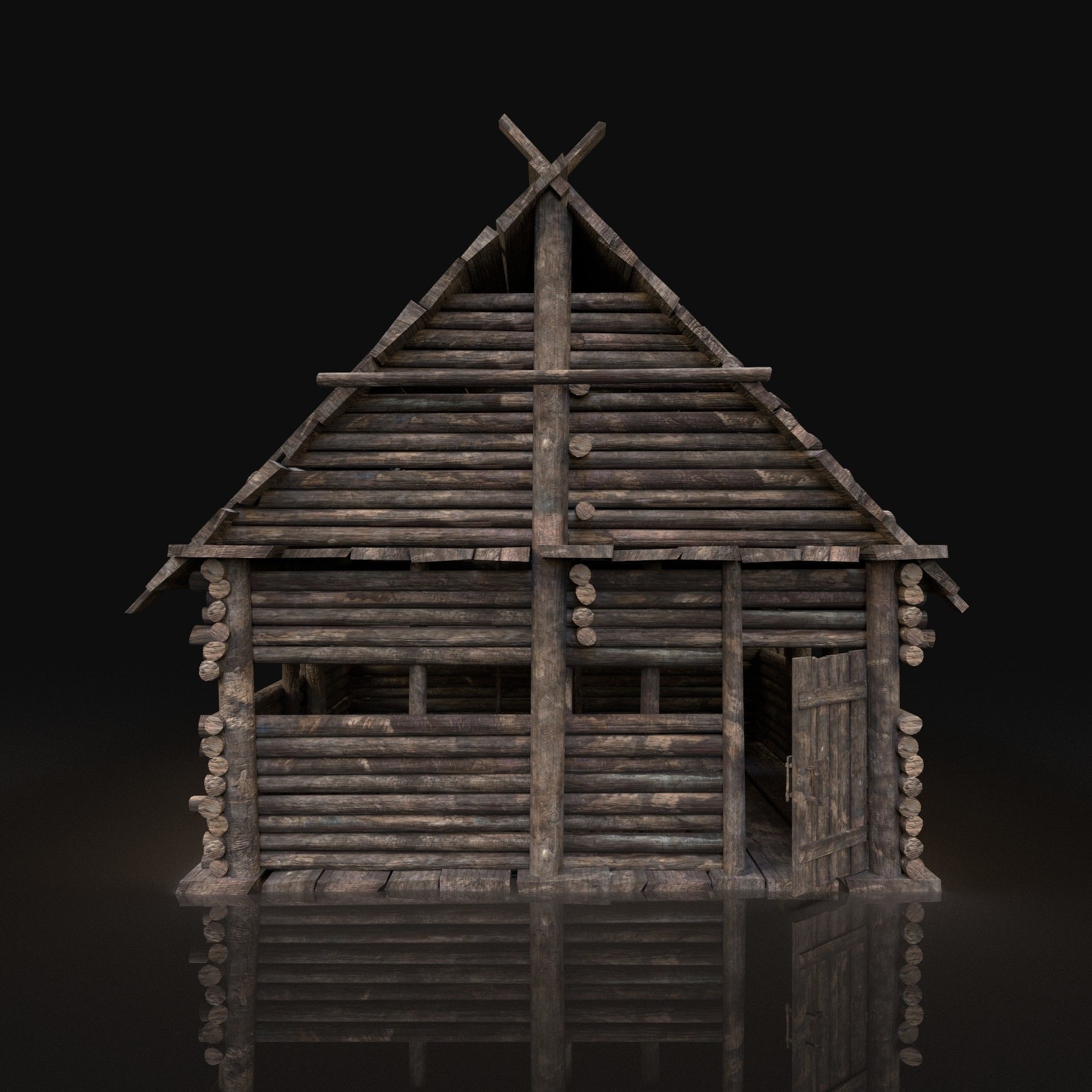 AAA Next Gen Medieval Log Forest Wooden House Cottage Hut Cabin free VR ...