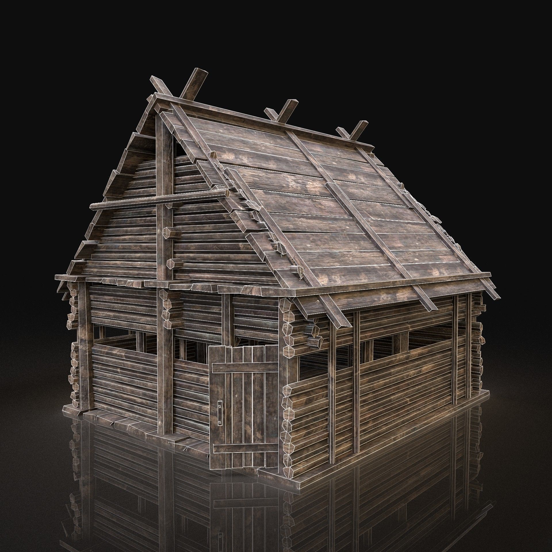 AAA Next Gen Medieval Log Forest Wooden House Cottage Hut Cabin free VR ...