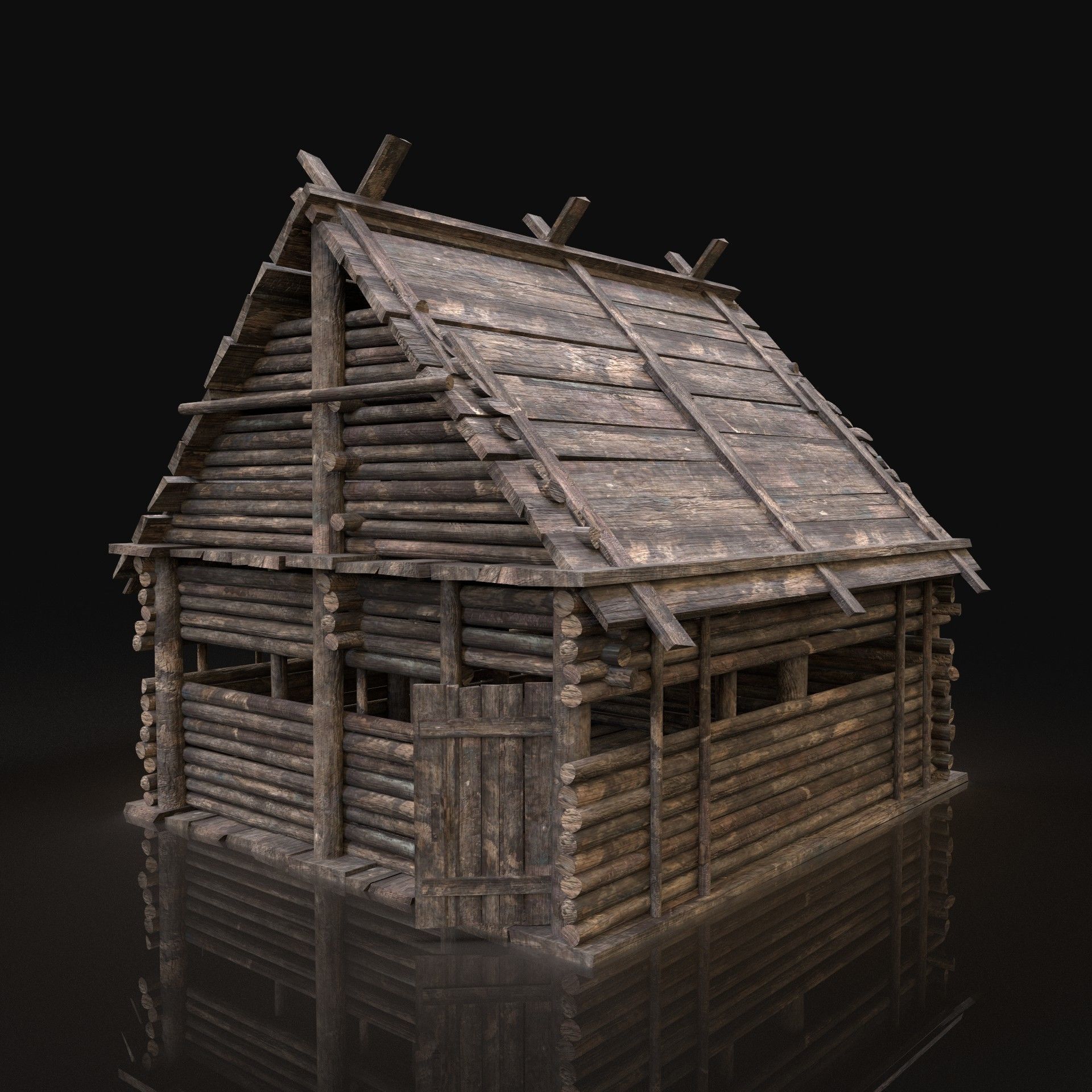 AAA Next Gen Medieval Log Forest Wooden House Cottage Hut Cabin free VR ...