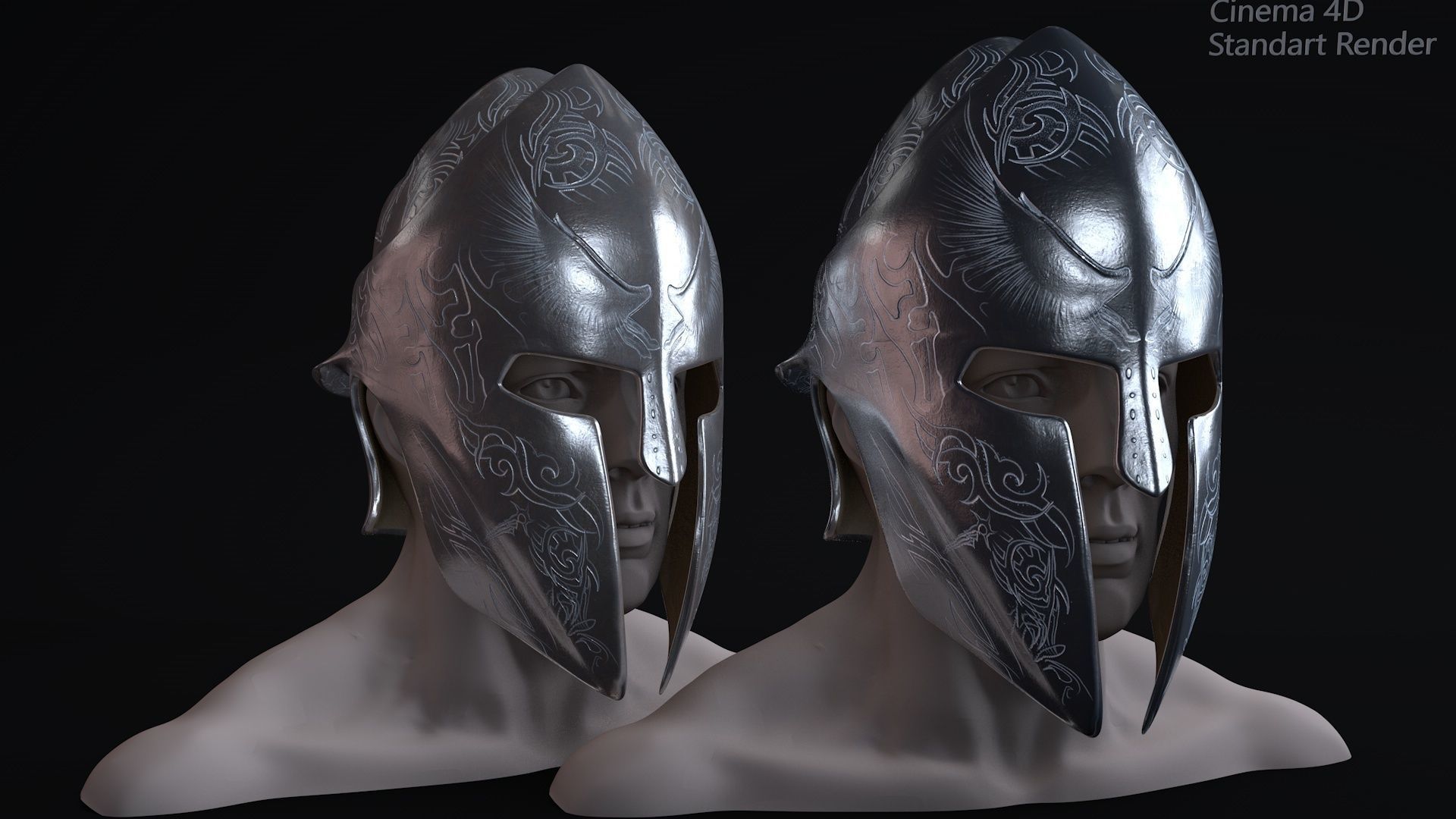 3D model Elite Guardian Helmet PBR Low Poly VR / AR / low-poly | CGTrader