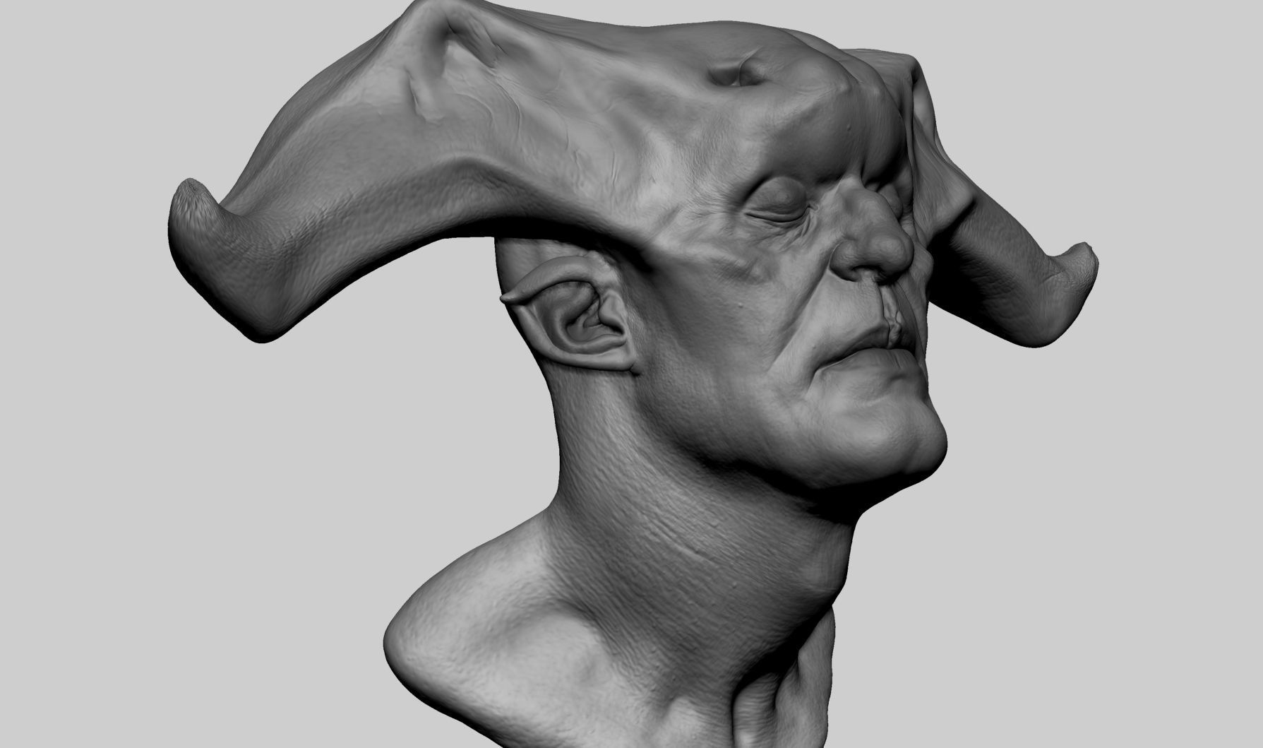 Fantasy Creature Head v6 3D model | CGTrader