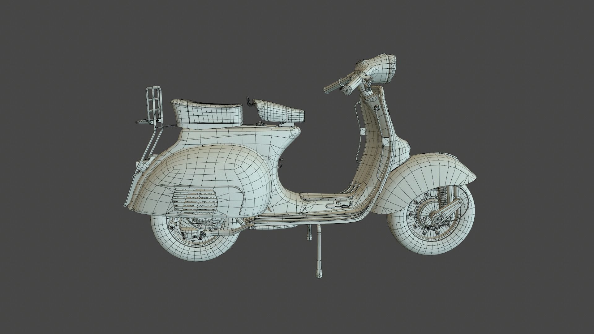 3D model Vespa Vintage Scooter VR / AR / low-poly | CGTrader