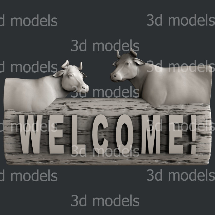 3d models for cnc router or 3d printer welcome 3D model | CGTrader