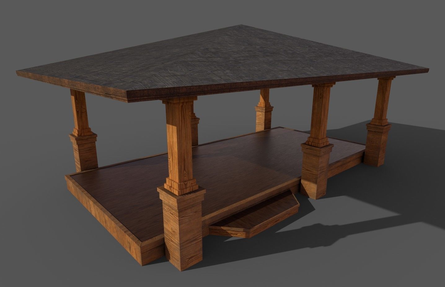 3D model low poly patio VR / AR / low-poly | CGTrader