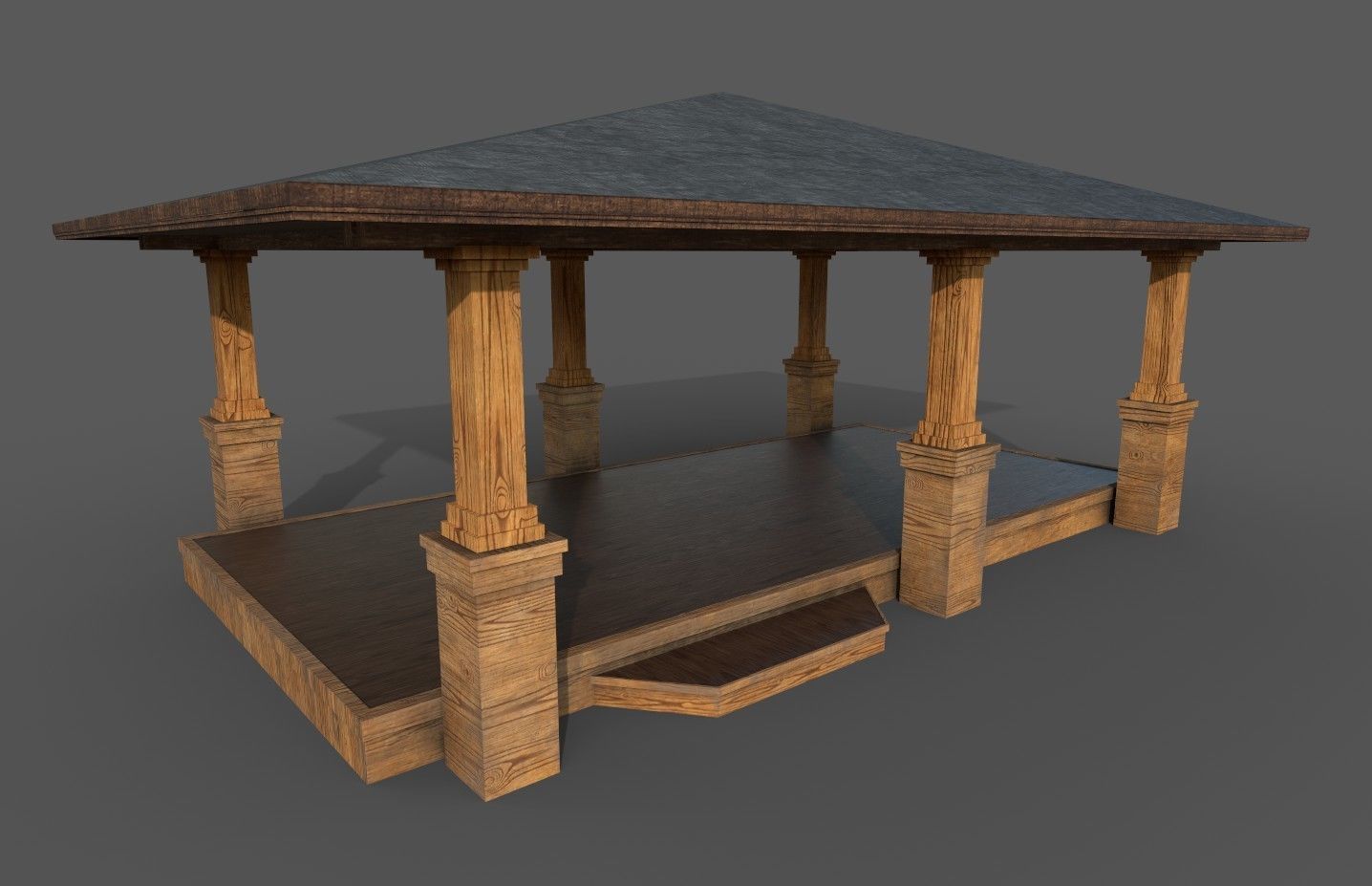 3D model low poly patio VR / AR / low-poly | CGTrader