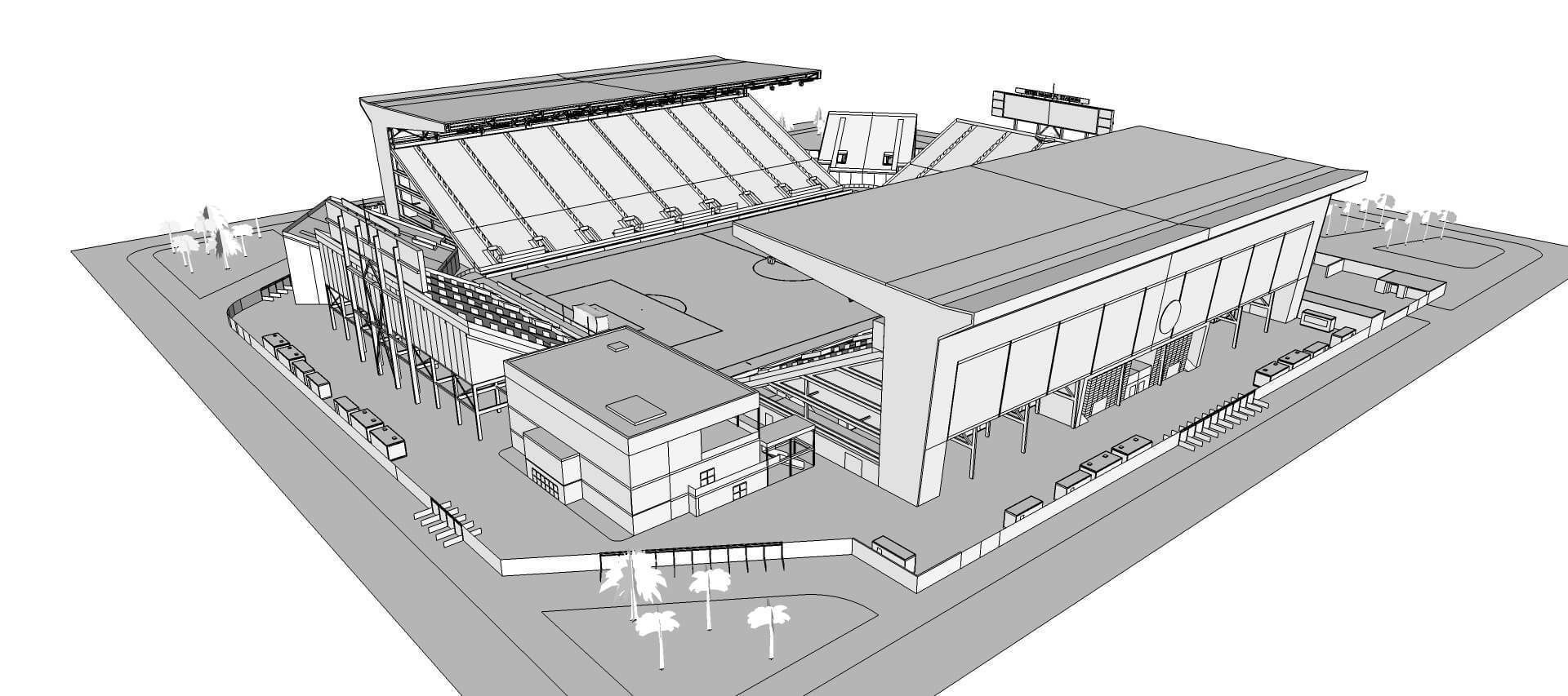 New Lockhart Stadium - Inter Miami CF USA 3D model | CGTrader