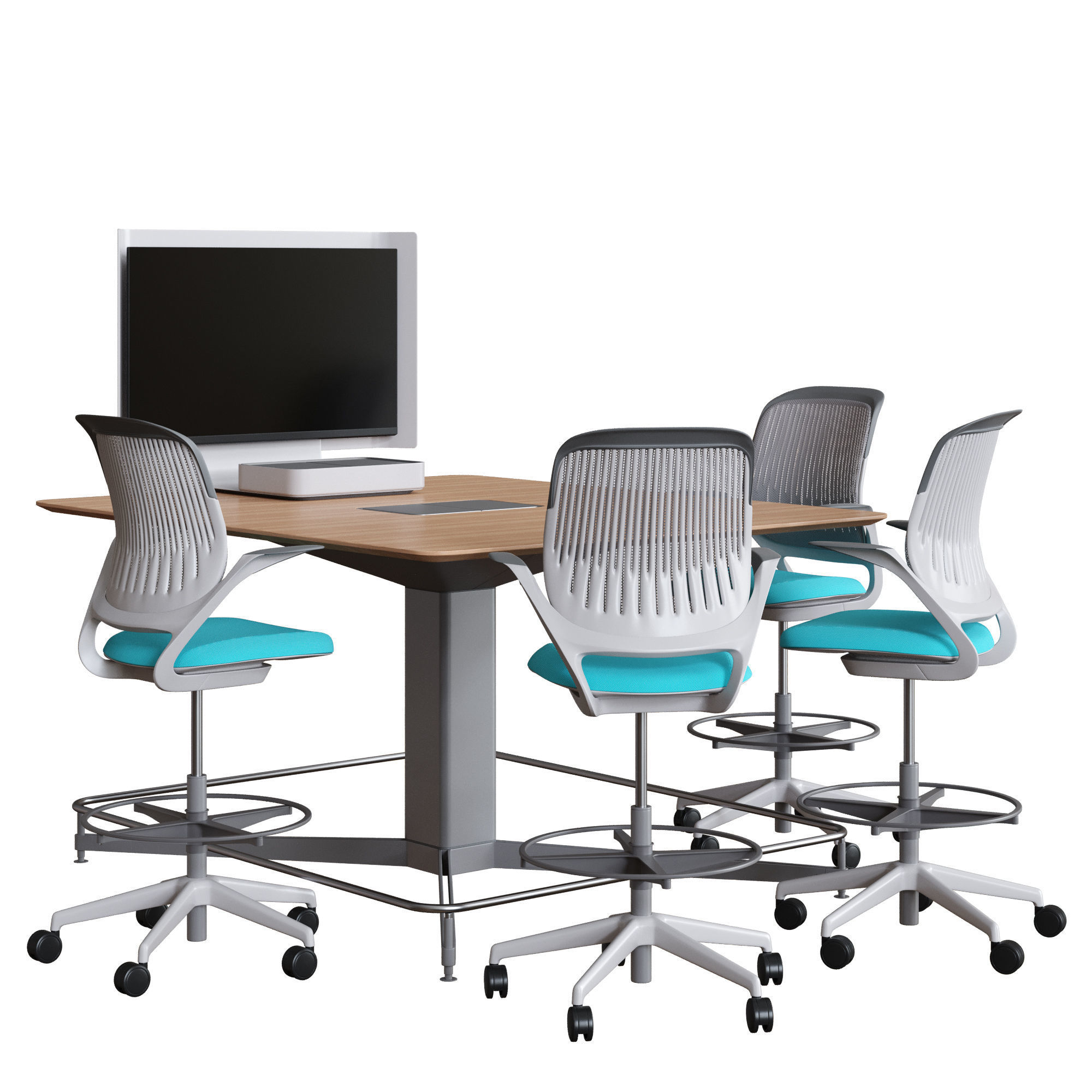 Steelcase - Media Scape Mini and Rectangle Table 3D model | CGTrader