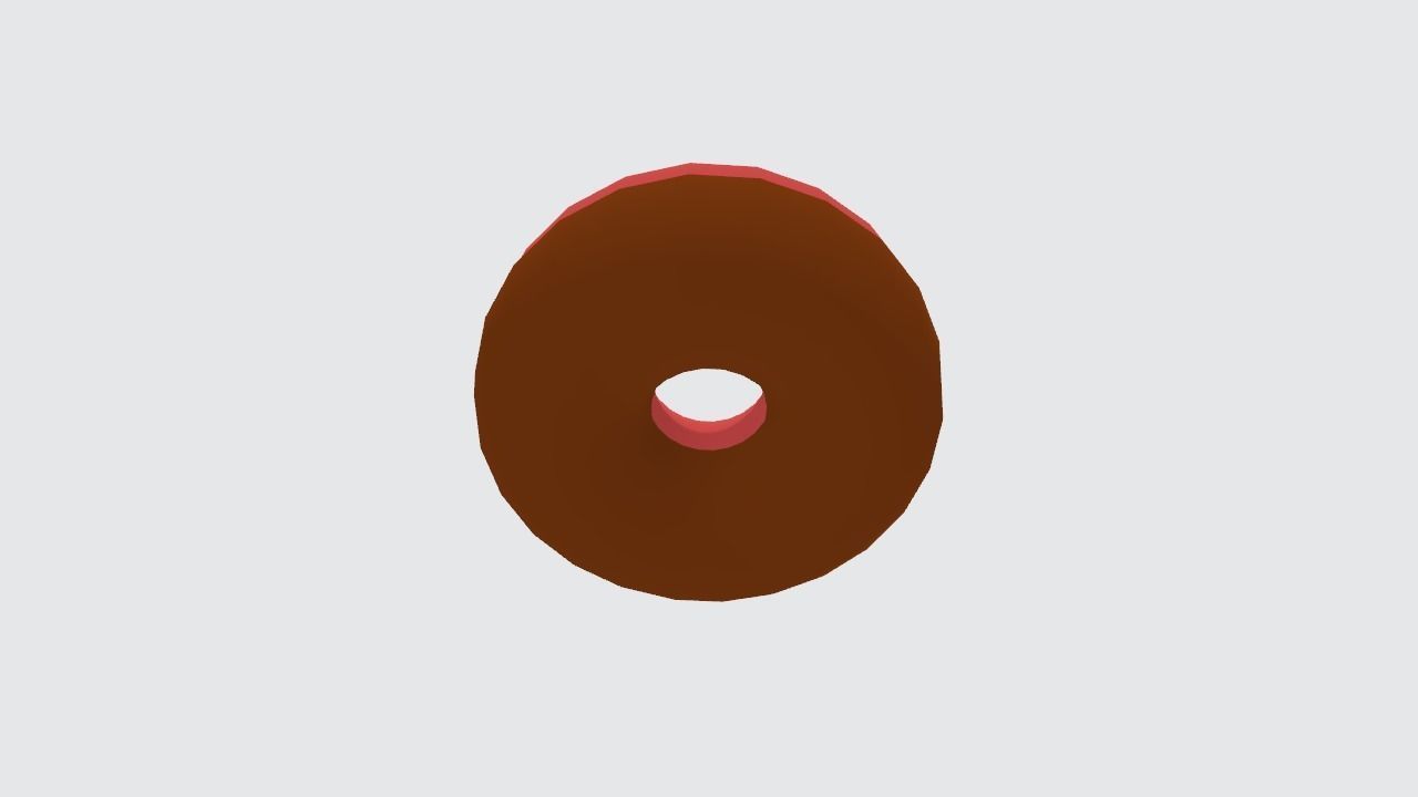 3D model Low-Poly Cartoon Donut VR / AR / low-poly | CGTrader