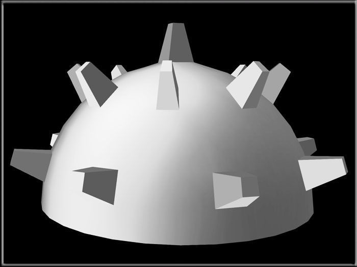 3D model Spike Ball 02 - Half VR / AR / low-poly | CGTrader