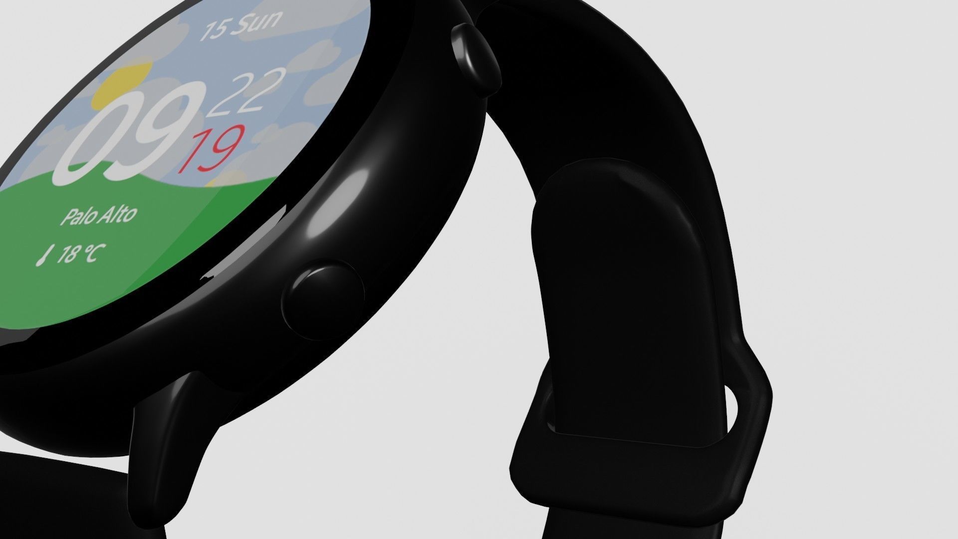 Round Smartwatch 3D model animated | CGTrader