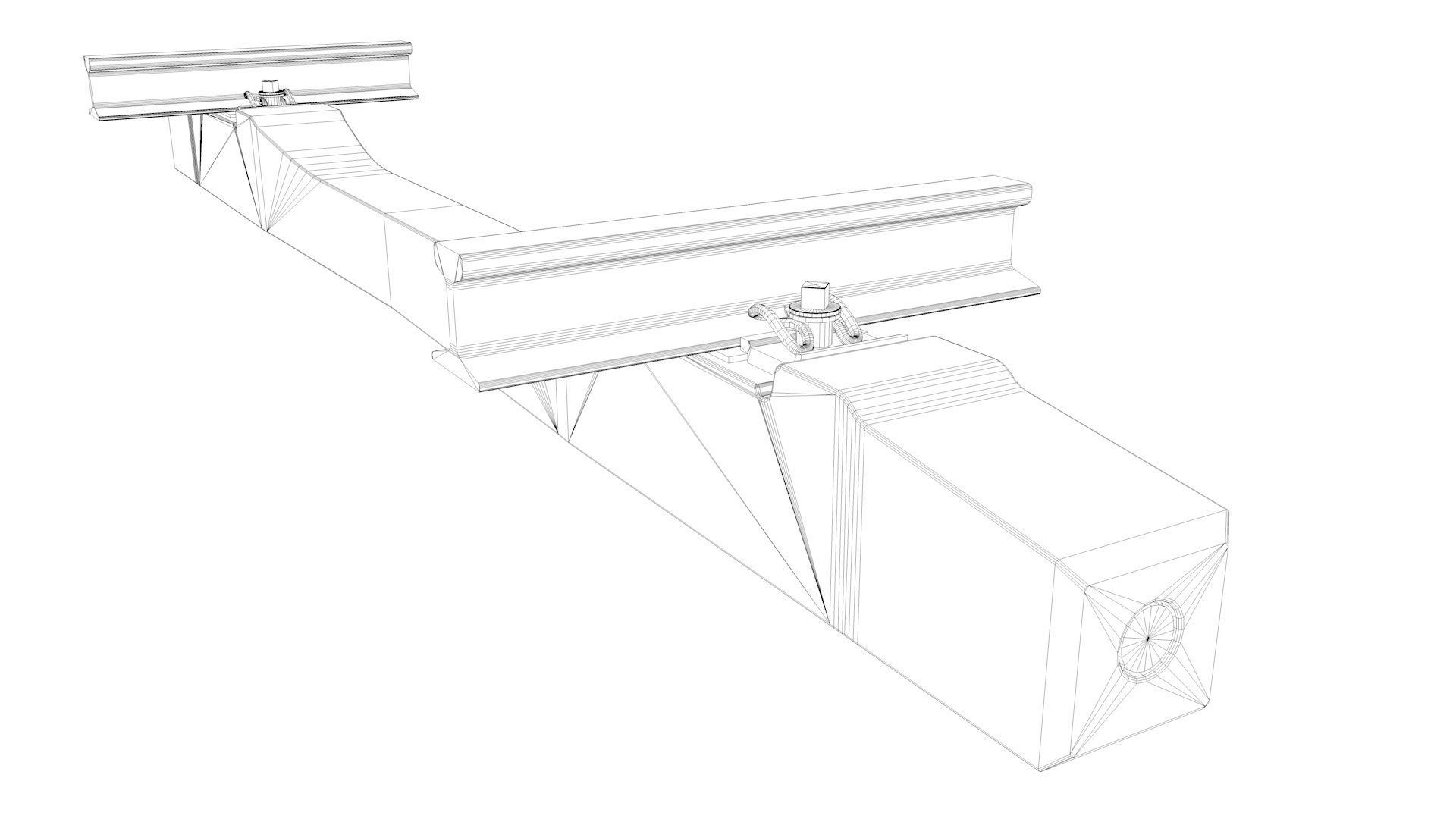 Realistic Railroad Module Set 3D model | CGTrader