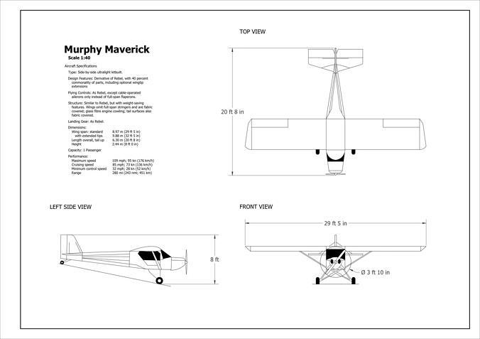 2D Murphy Maverick Aircraft 3D model | CGTrader
