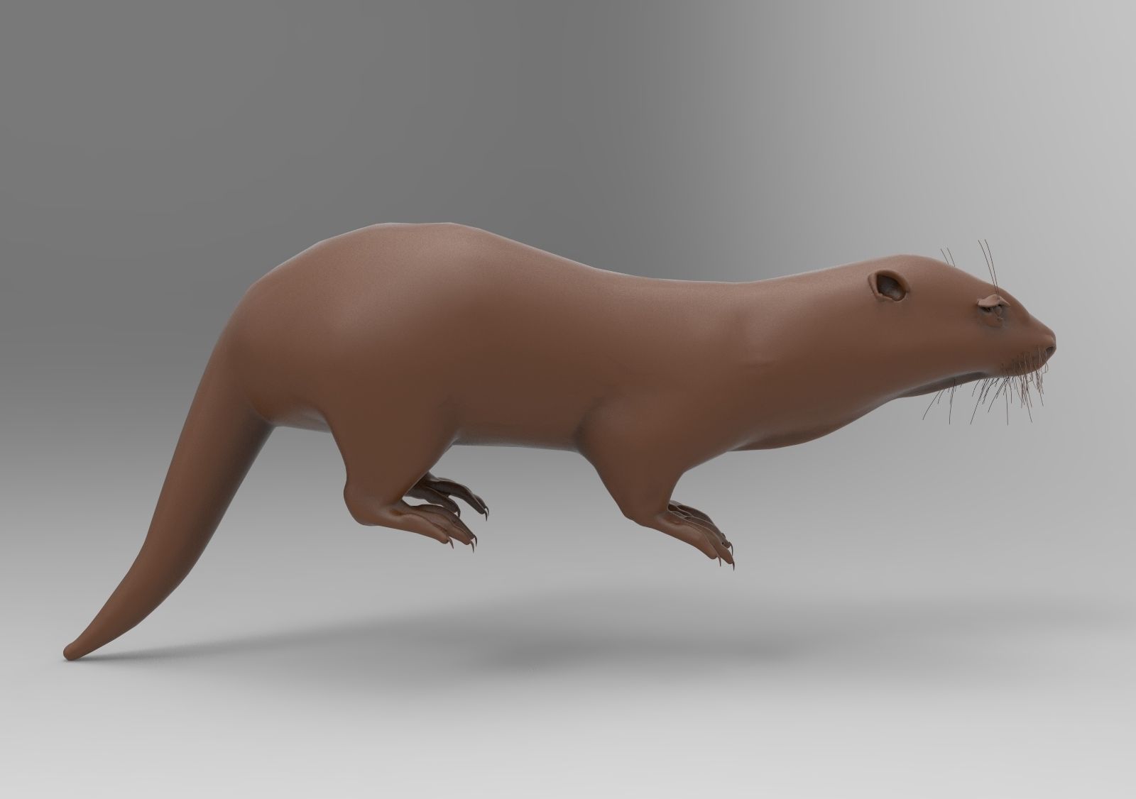 Otter 3D model 3D printable | CGTrader