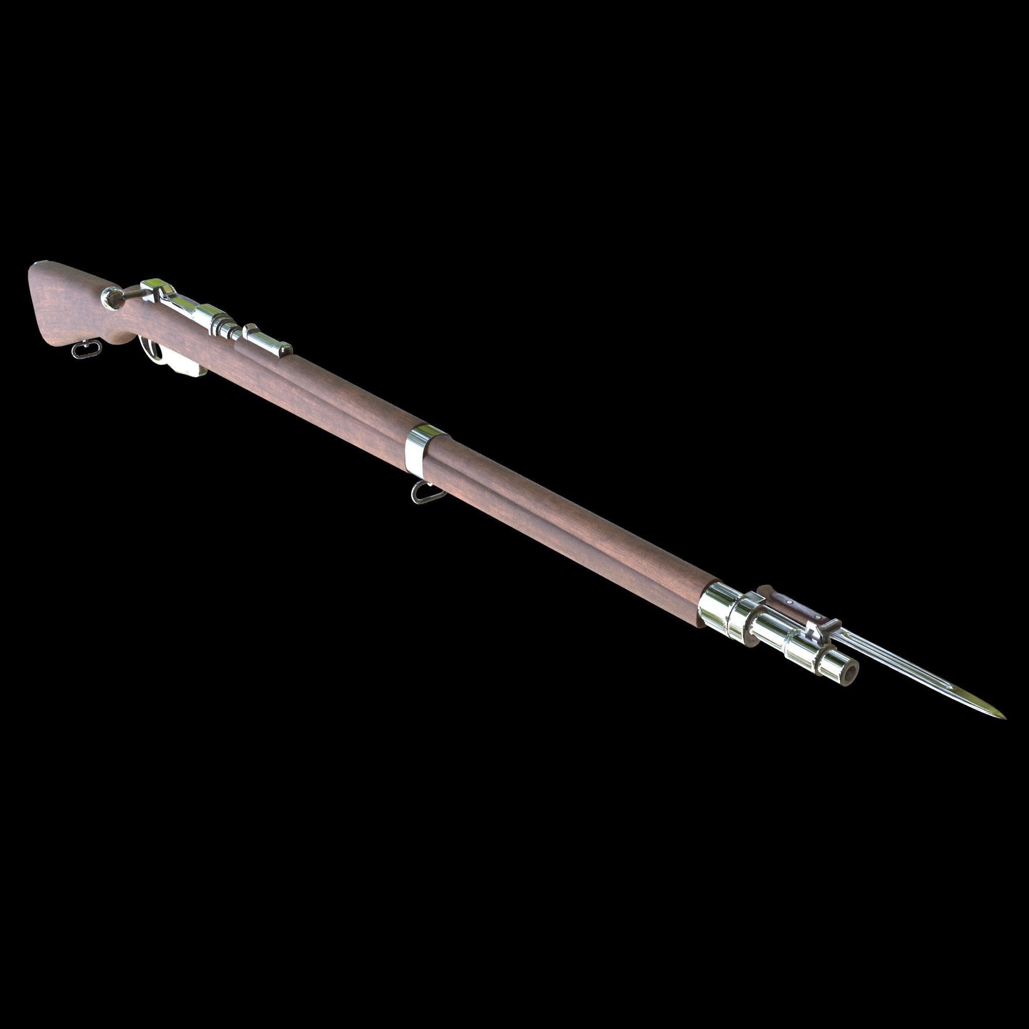 3D model HISTORIC MANNLICHER M1985 GUN VR / AR / low-poly | CGTrader