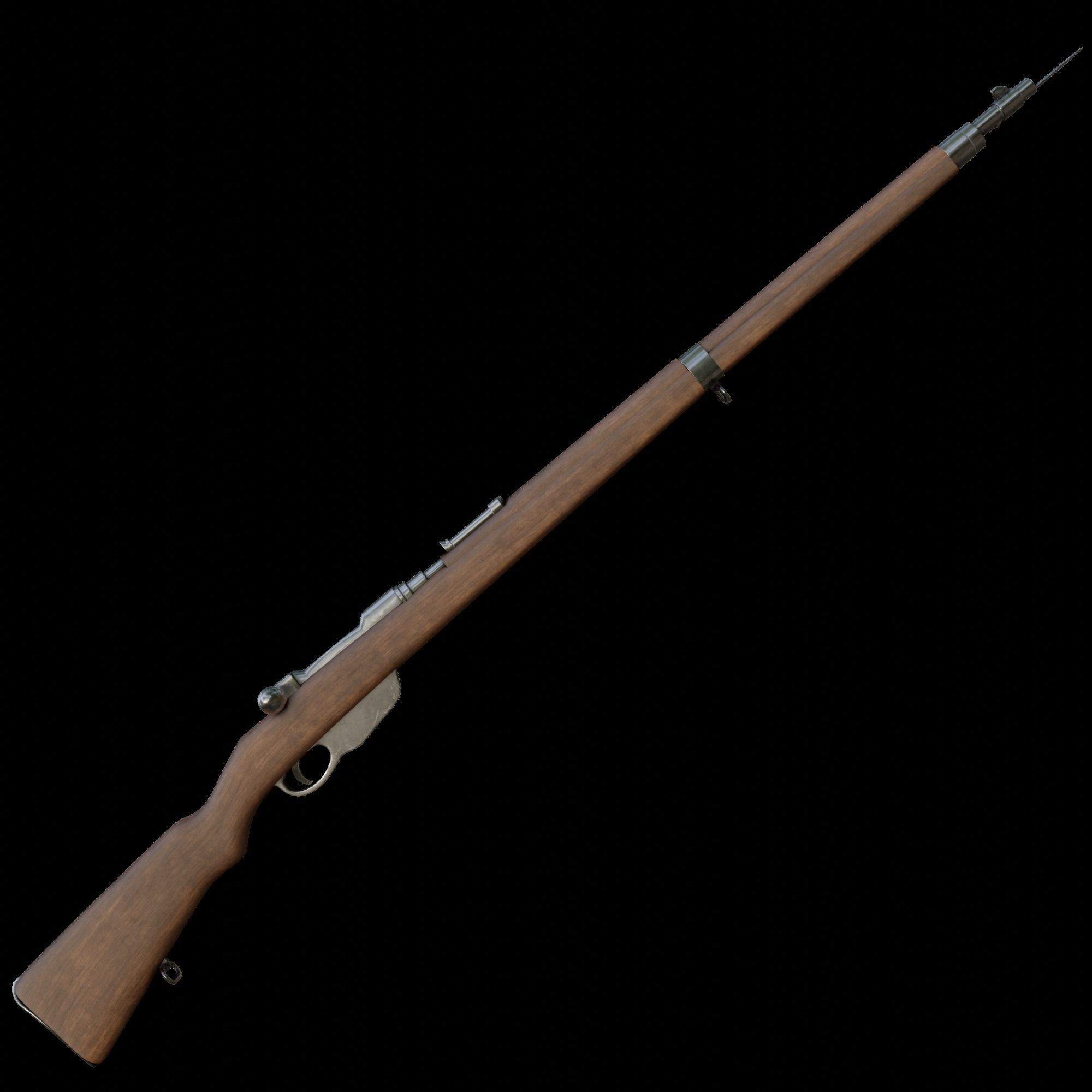 3D model HISTORIC MANNLICHER M1985 GUN VR / AR / low-poly | CGTrader