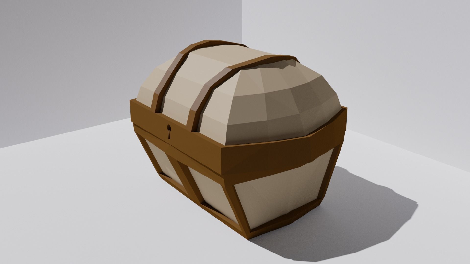 3D model low poly chest VR / AR / low-poly | CGTrader