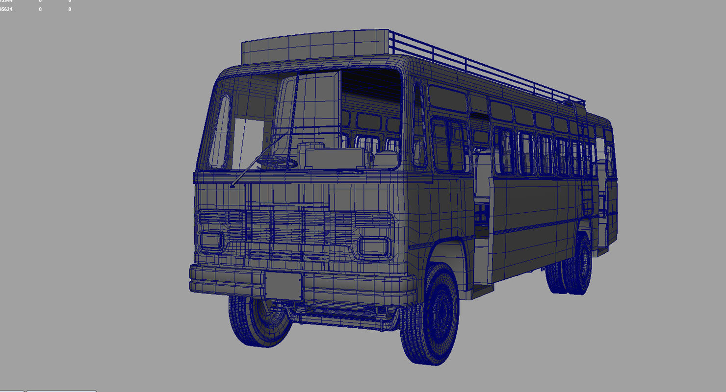 bus india detail 3d model 3D model | CGTrader