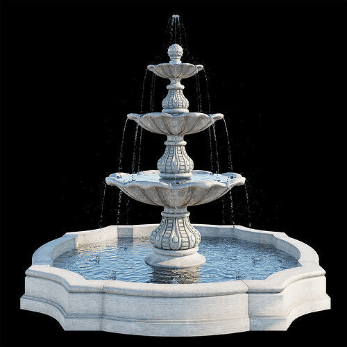 Classic fountain 01 3D model | CGTrader