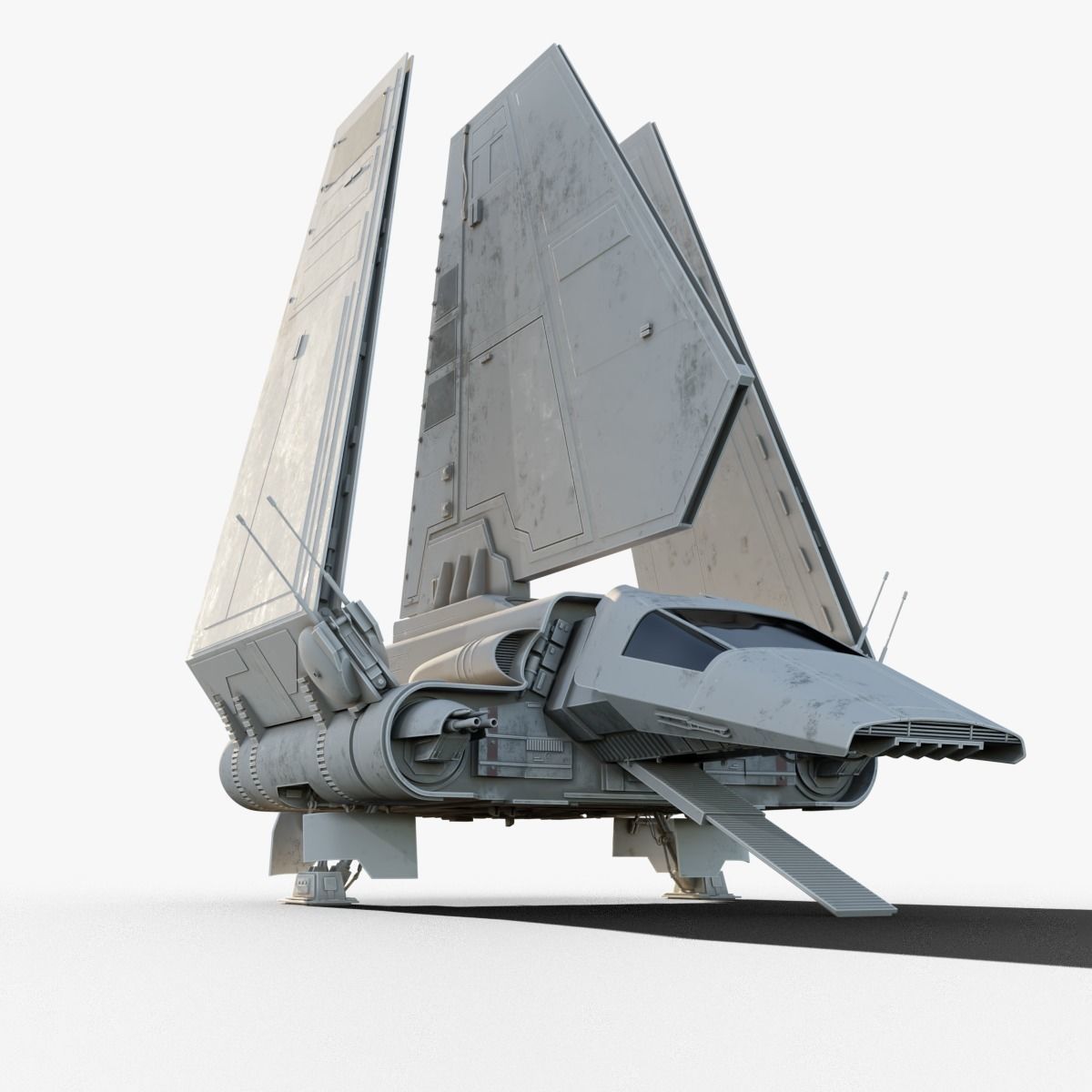 Lambda Shuttle 3D model animated rigged | CGTrader