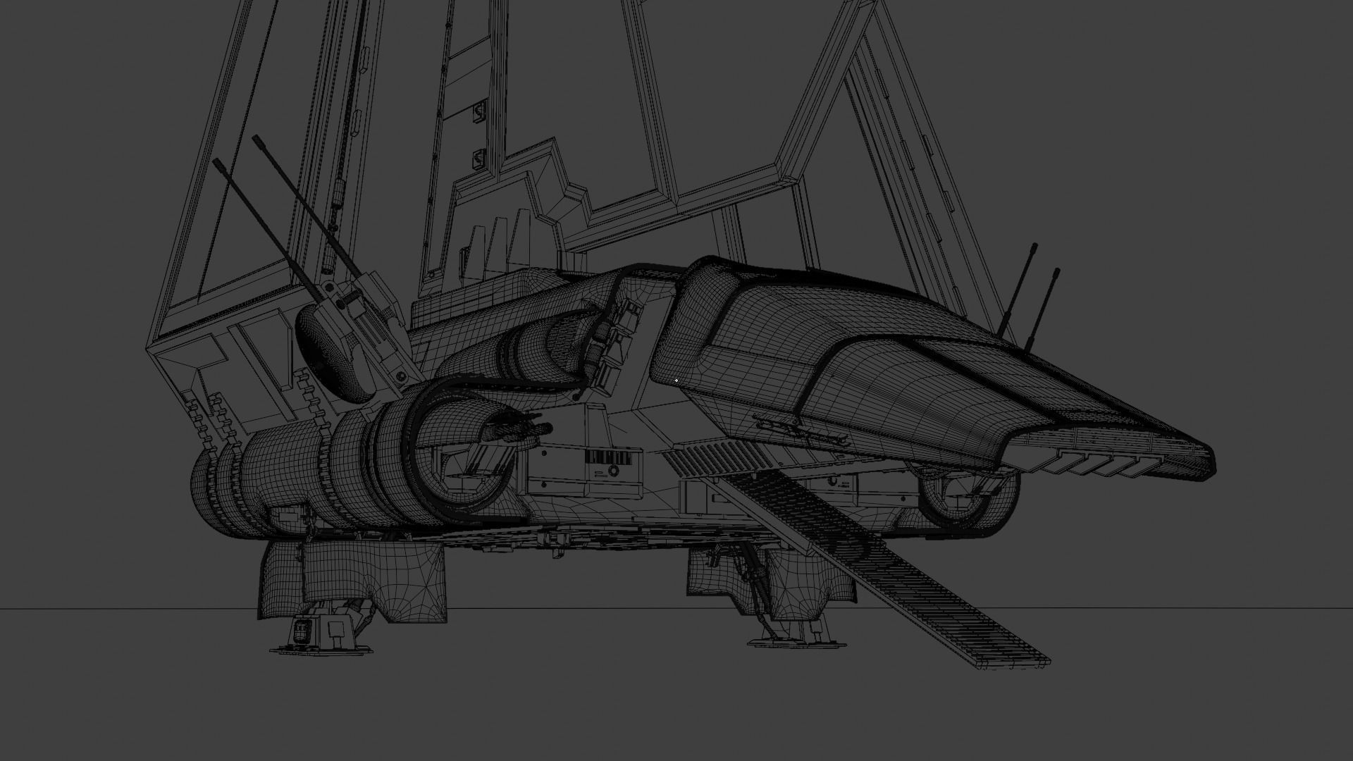 Lambda Shuttle 3D model animated rigged | CGTrader