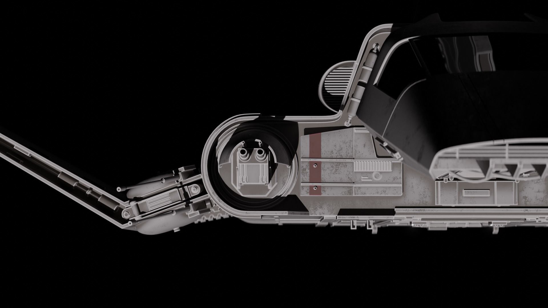 Lambda Shuttle 3D model animated rigged | CGTrader