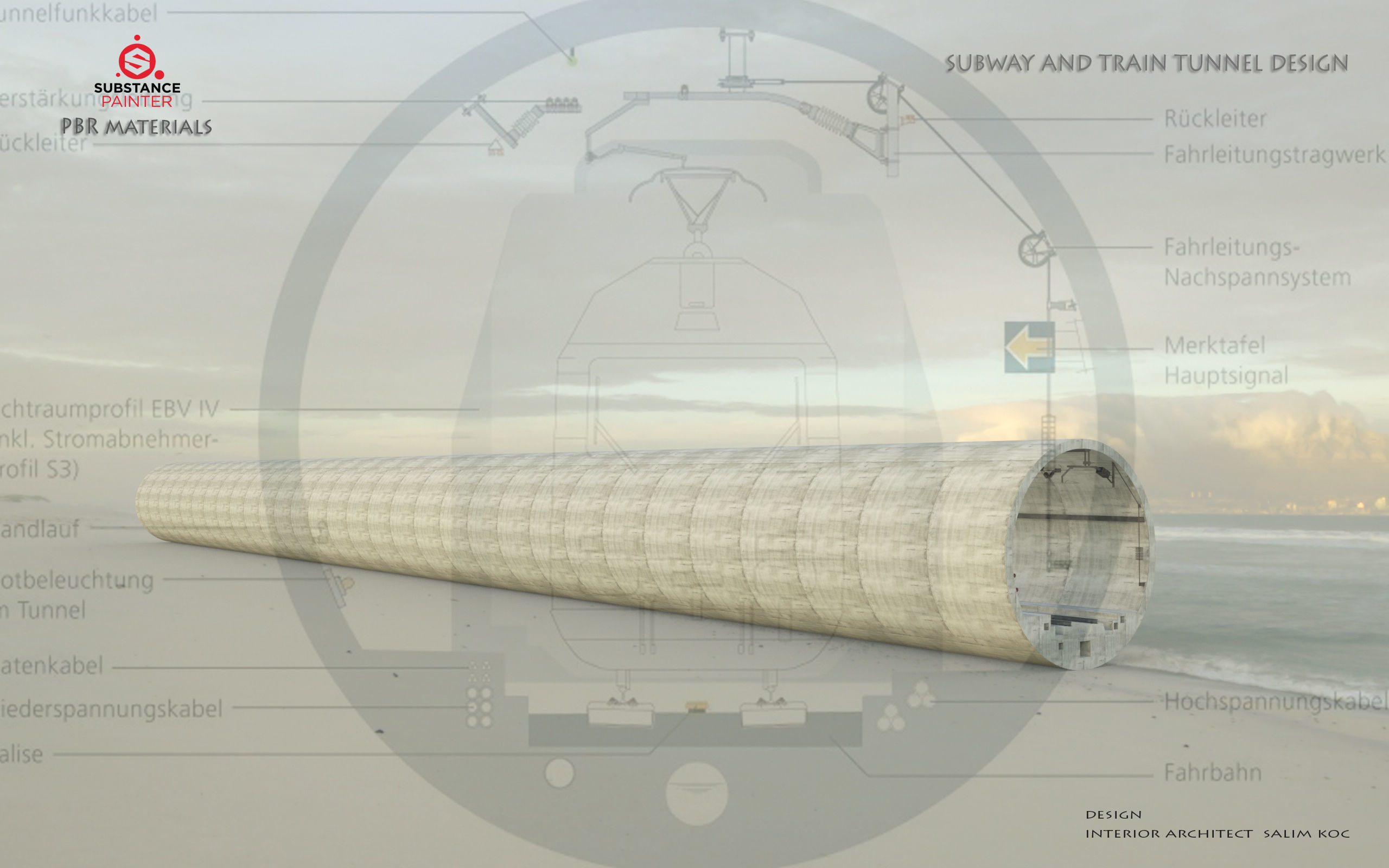 3D model SUBWAY AND TRAIN TUNNEL DESIGN VR / AR / low-poly | CGTrader