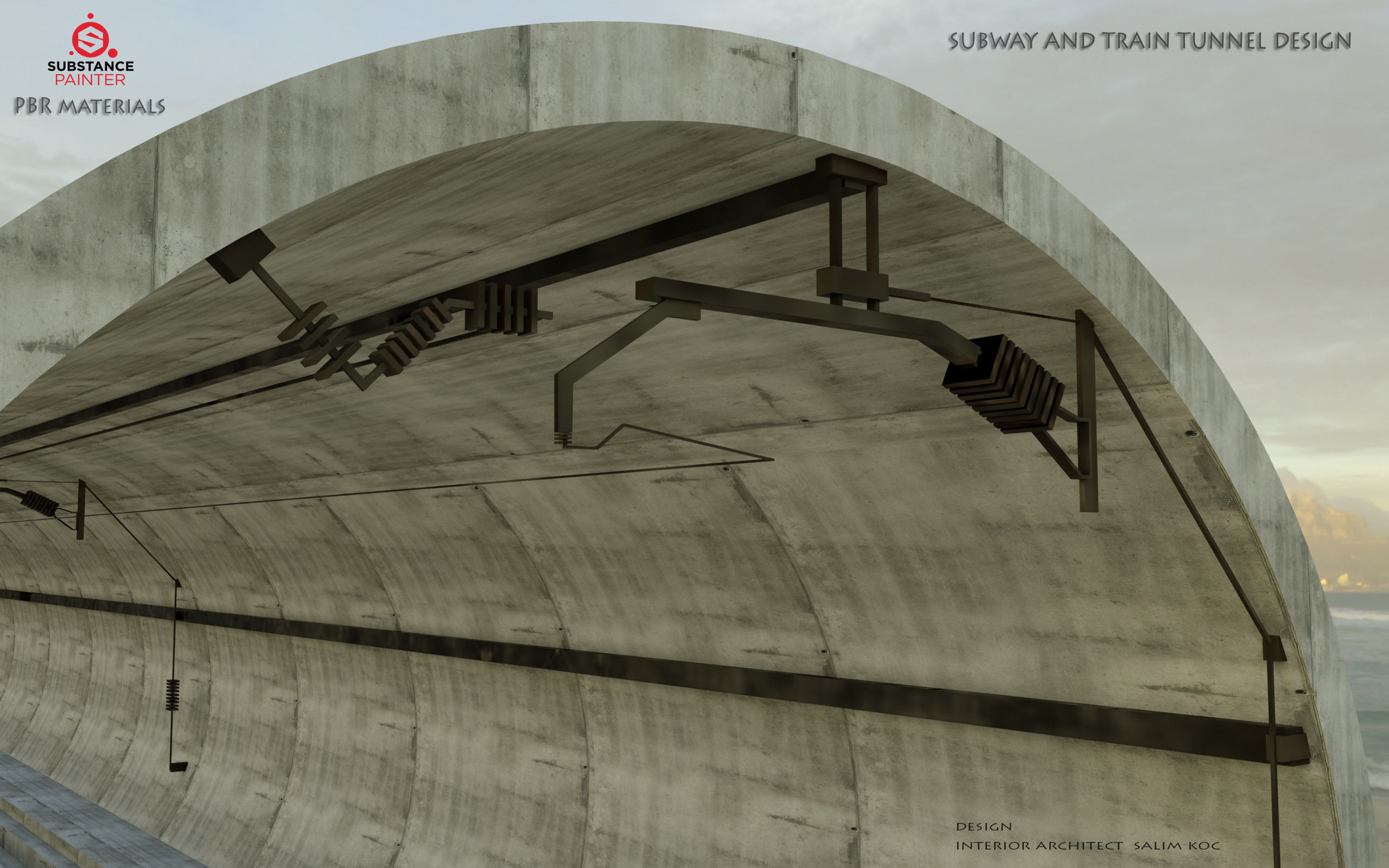 3D model SUBWAY AND TRAIN TUNNEL DESIGN VR / AR / low-poly | CGTrader