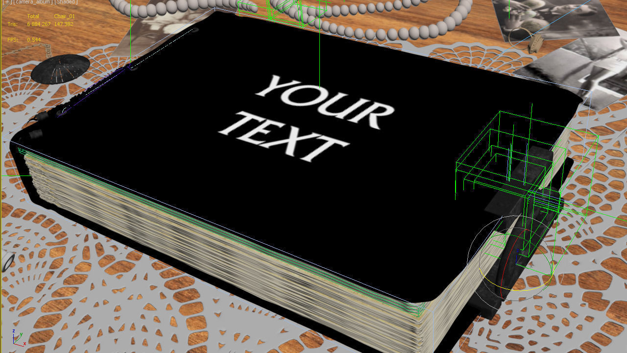 Photoalbum animated 3d model 3D model animated rigged | CGTrader