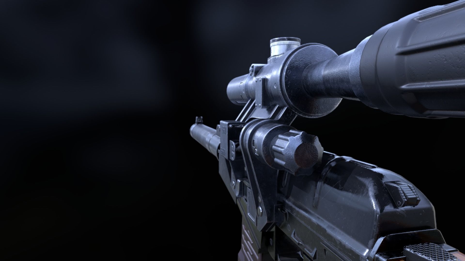 3D model VR - AR VSS Vintorez sniper rifle PBR VR / AR / low-poly ...